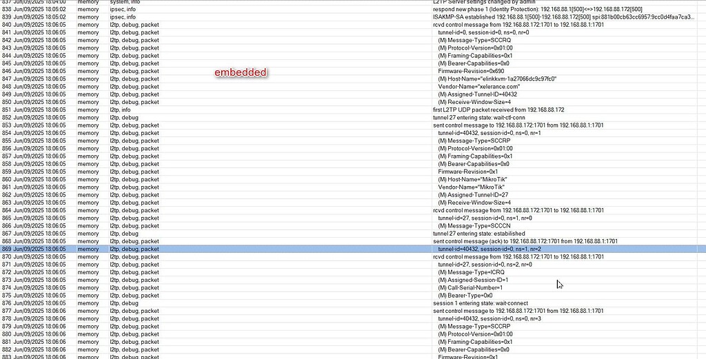 l2tp vpn connection loop, can't not establish - MikroTik IoT hardware - MikroTik community forum
