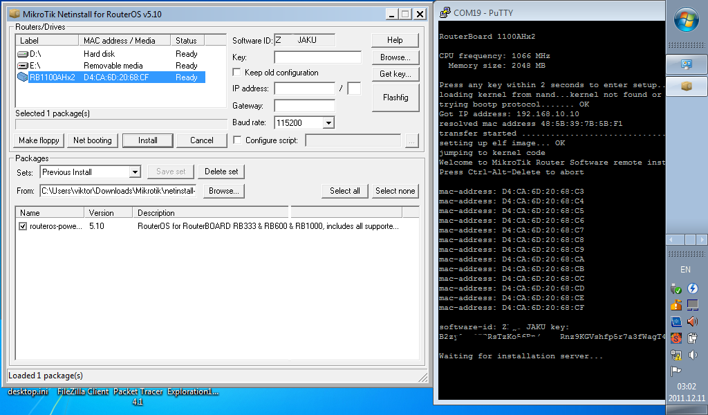 Router Board 1100AHx2 net install issue - General - MikroTik community ...