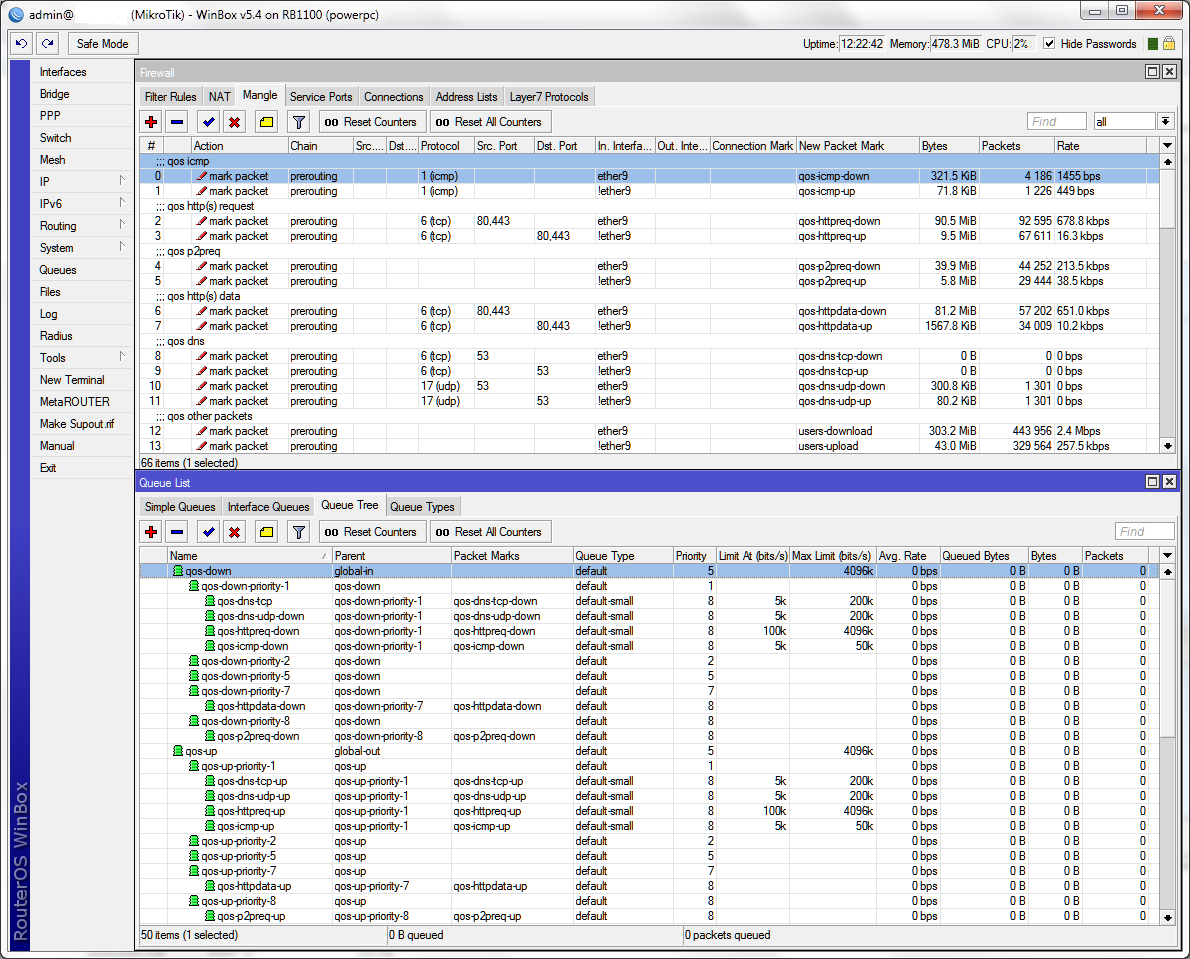 Queue Trees not counting traffic... - General - MikroTik community forum
