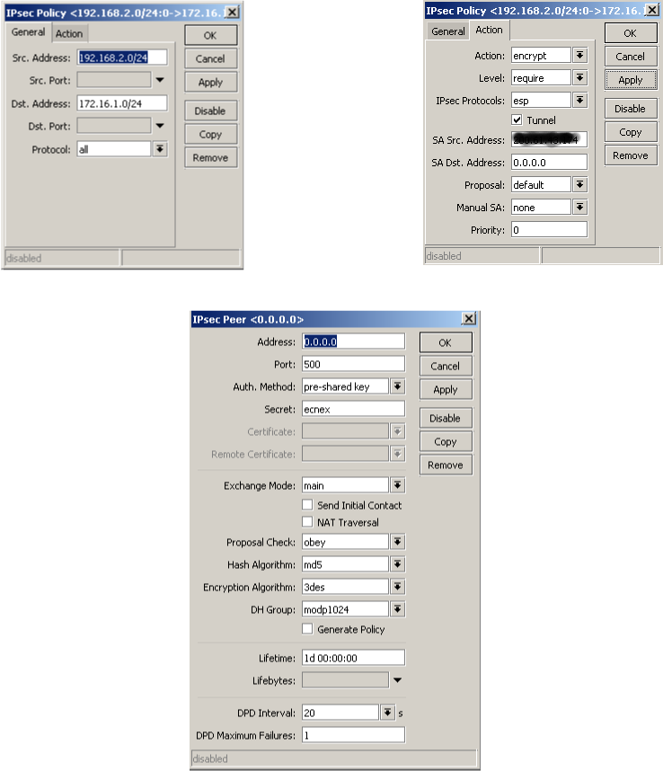 IPsec & ip dynamic - Beginner Basics - MikroTik community forum