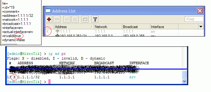 API - see disabled interfaces/ip addresses - Scripting - MikroTik community forum