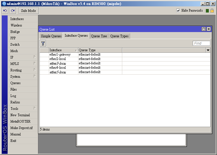 Can't disable the queues function - General - MikroTik community forum