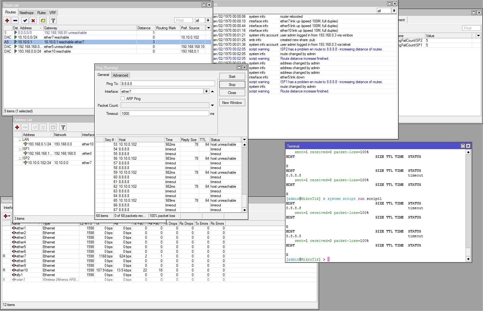 "Official" 2 WAN Failover Script not working - Scripting - MikroTik community forum