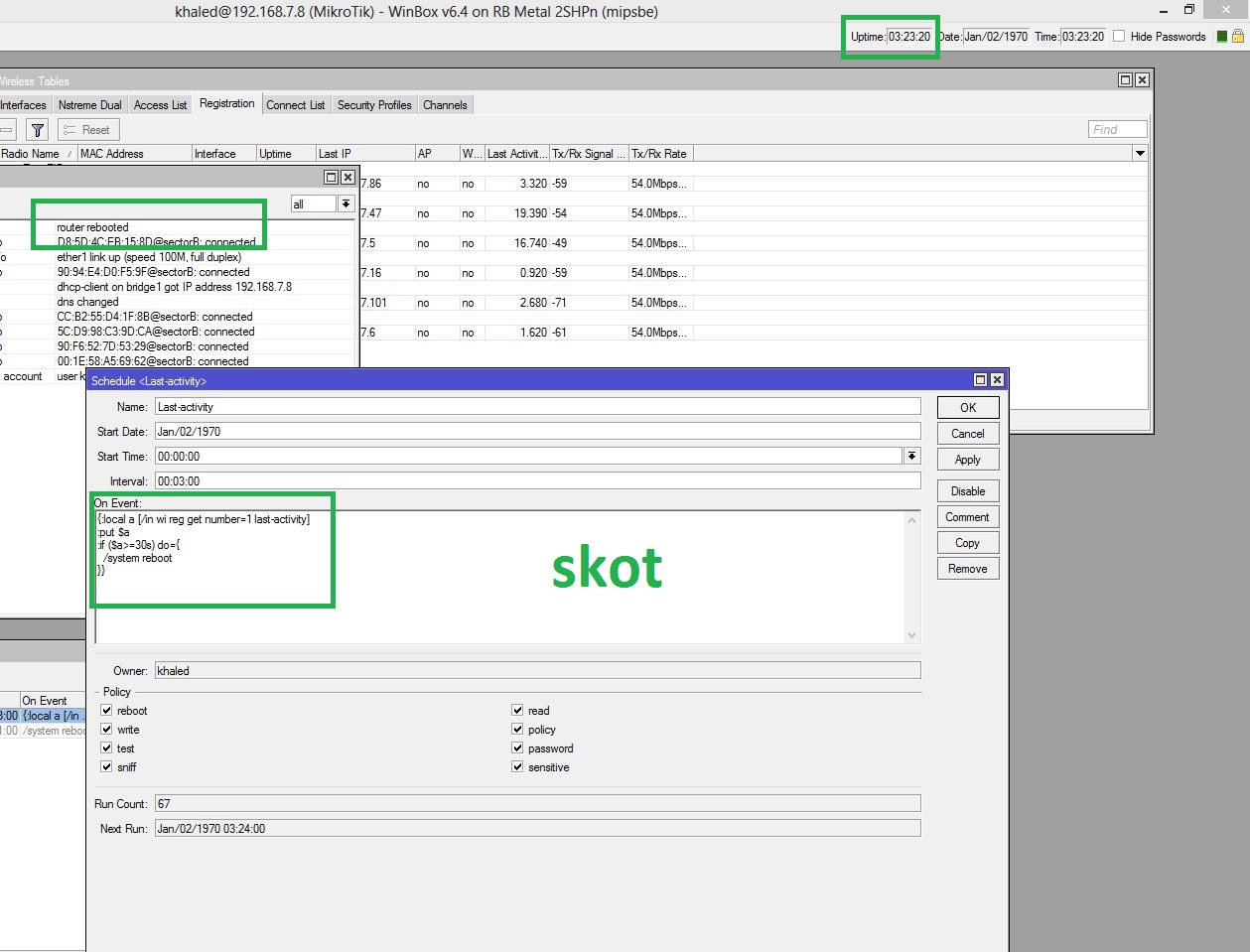 this script not working when wireless freezing -HELP- - Scripting - MikroTik community forum