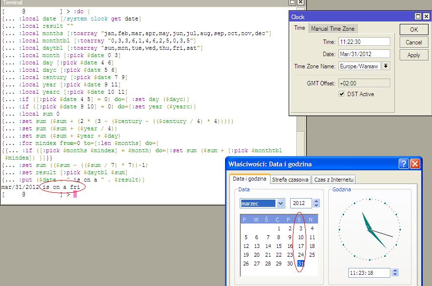 How to make scheduler based on days of the week ? - Scripting - MikroTik community forum