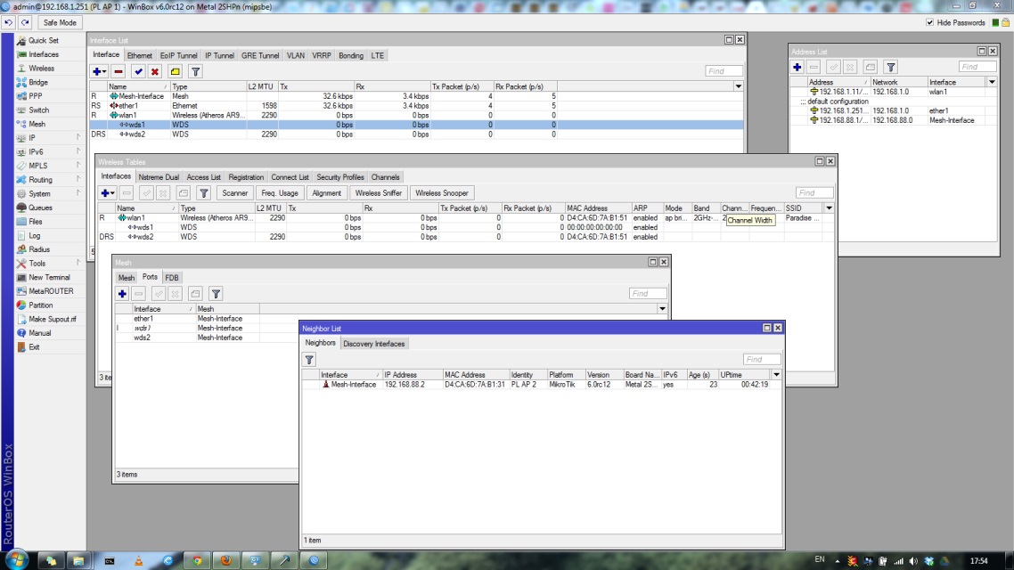 Metal2 wds mesh setup problem... - Wireless Networking - MikroTik ...