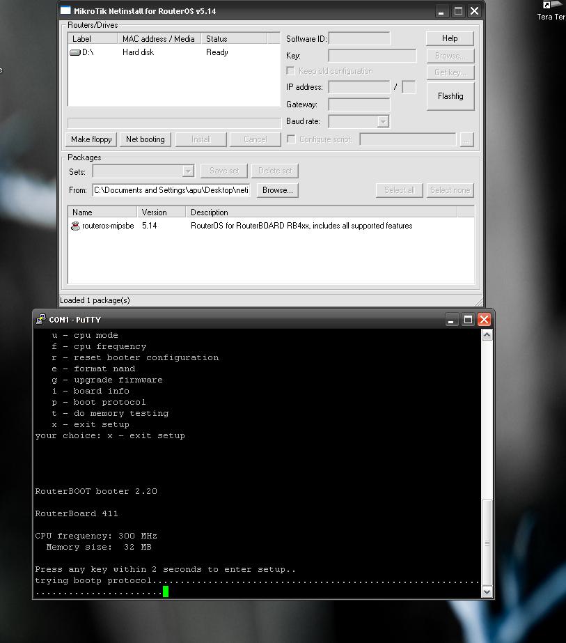 Help needed Netinstall problem - Beginner Basics - MikroTik community forum