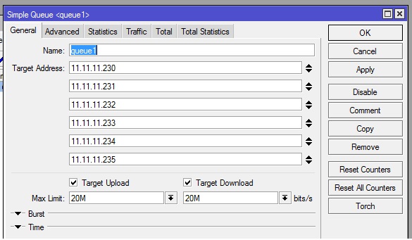 Queueing a range of IP's - sharing bandwidth - Beginner Basics - MikroTik community forum