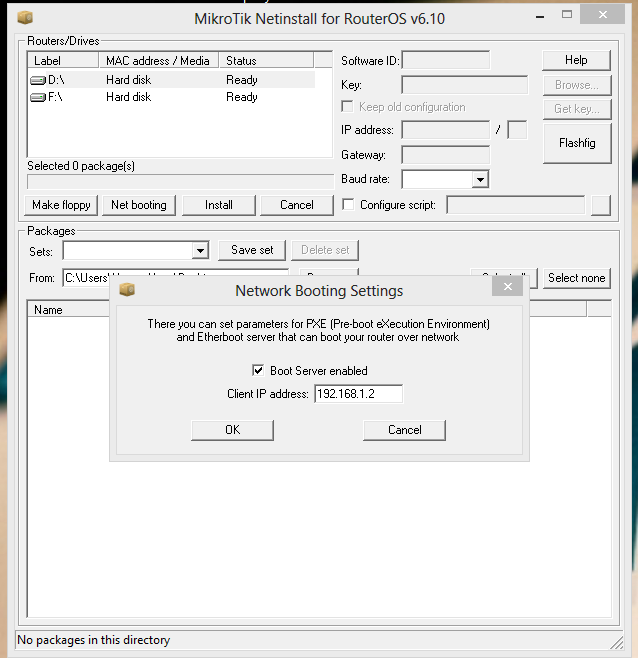 netinstall problem - General - MikroTik community forum