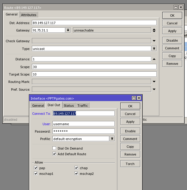 IP Route updating? For VPN - Scripting - MikroTik community forum