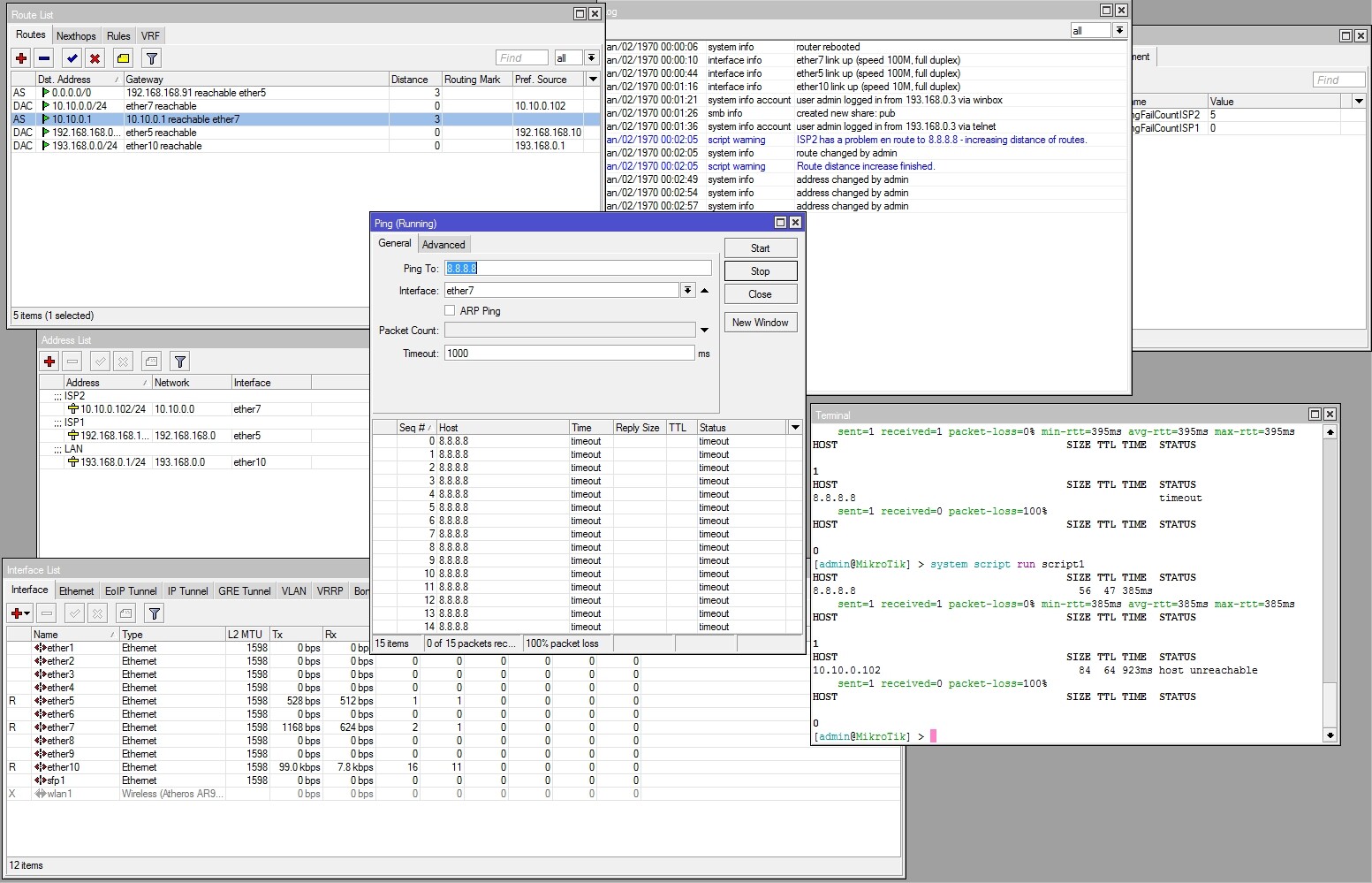 "Official" 2 WAN Failover Script not working - Scripting - MikroTik community forum
