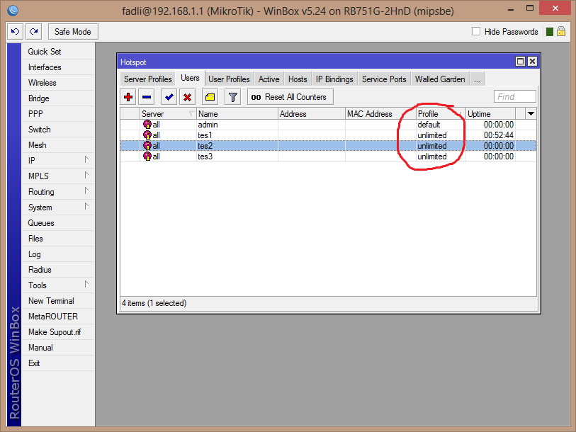 dynamic user profile change using script - Scripting - MikroTik community forum