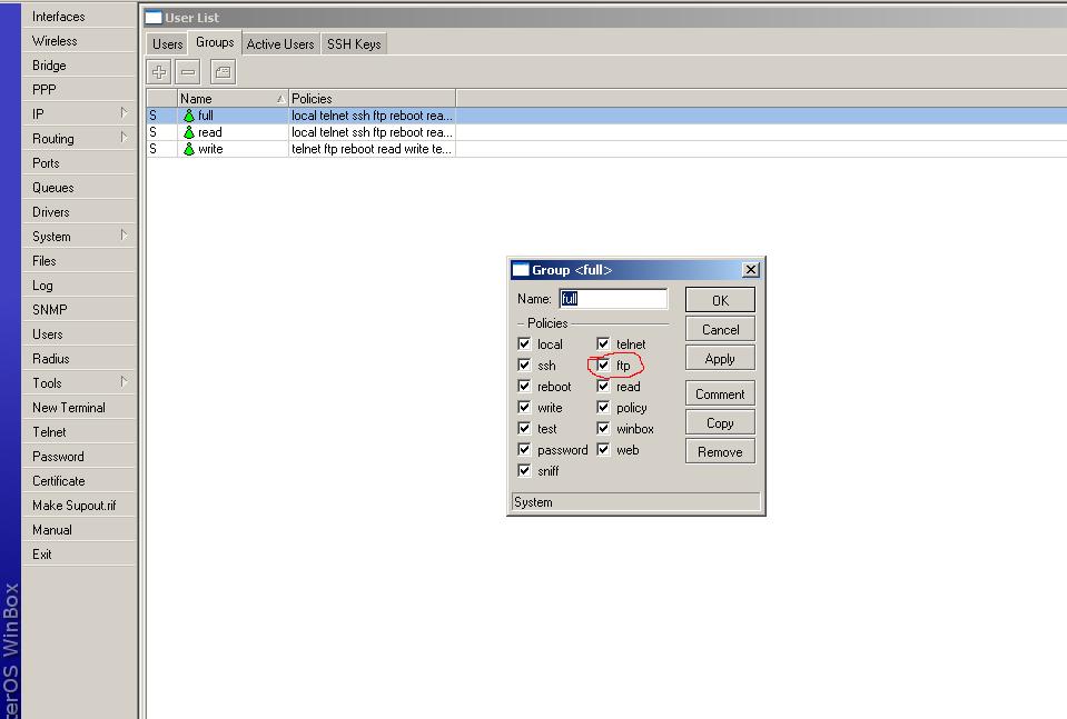 FTP Username and password - General - MikroTik community forum