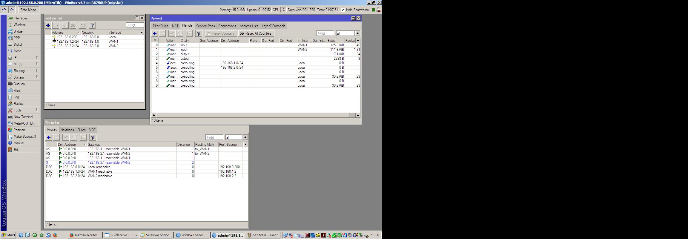 DUAL WAN load balanced problem - General - MikroTik community forum