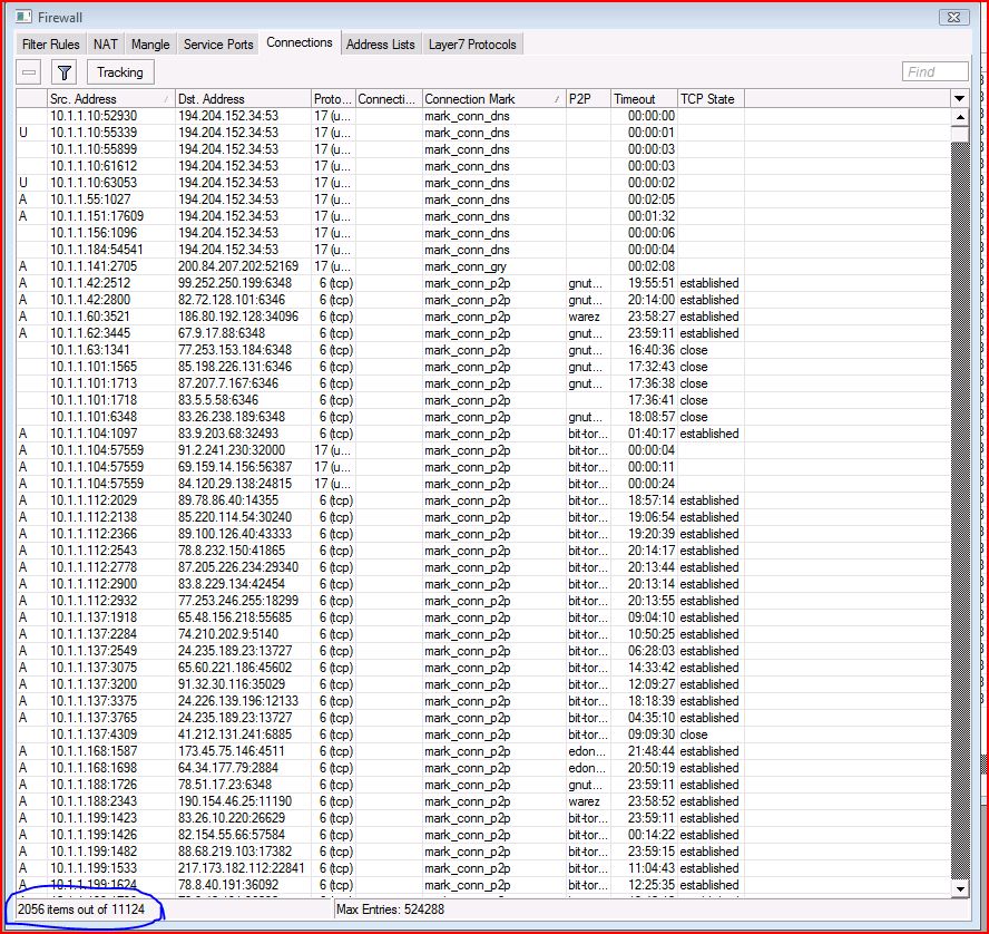 How many connections can display Mikrotik? - Beginner Basics - MikroTik community forum
