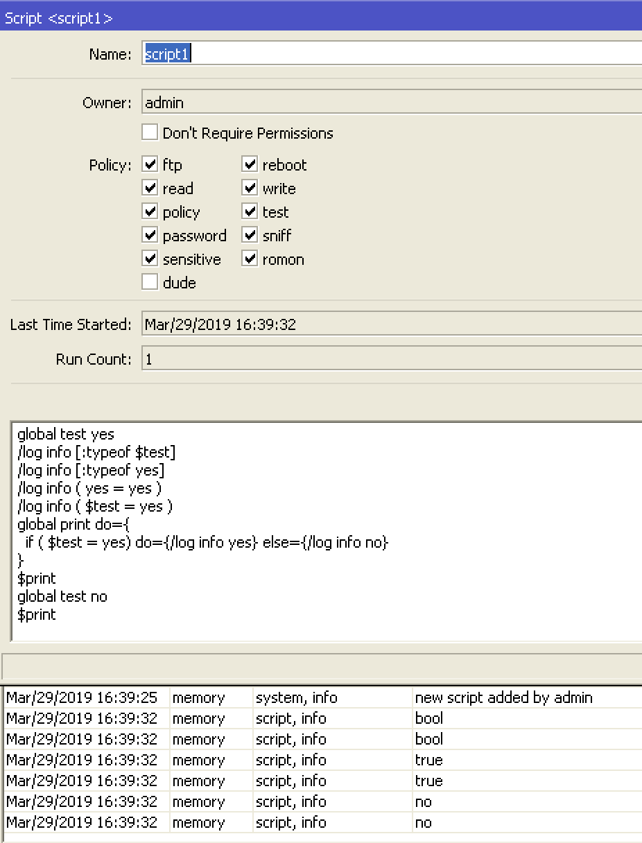 macros bug - Scripting - MikroTik community forum