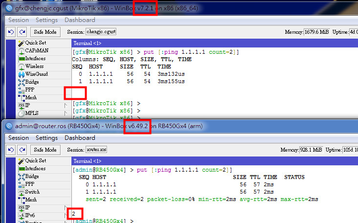 How to get the received ping of ros v7.x? - Scripting - MikroTik community forum