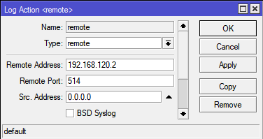 Remote logging - mangle to l2tp interface - Beginner Basics - MikroTik ...