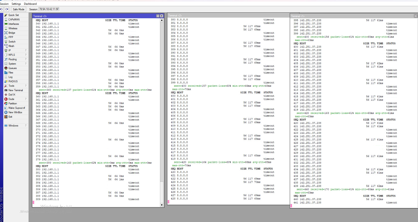 MikroTik RB1100ahx4 After Configuration Ping Status Timeout - Beginner ...