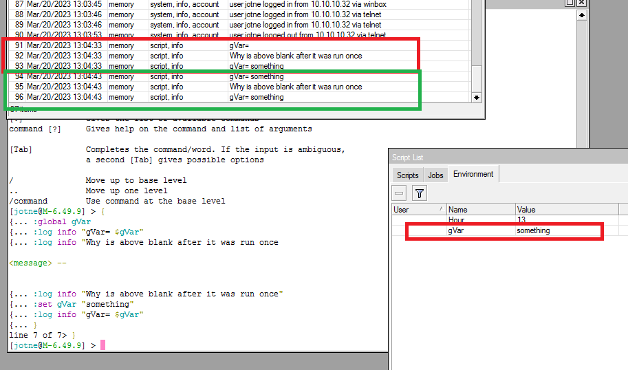why do global vars not work? - Scripting - MikroTik community forum
