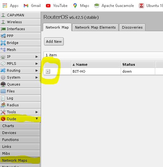 Hide delete icon in network maps - The Dude - MikroTik community forum