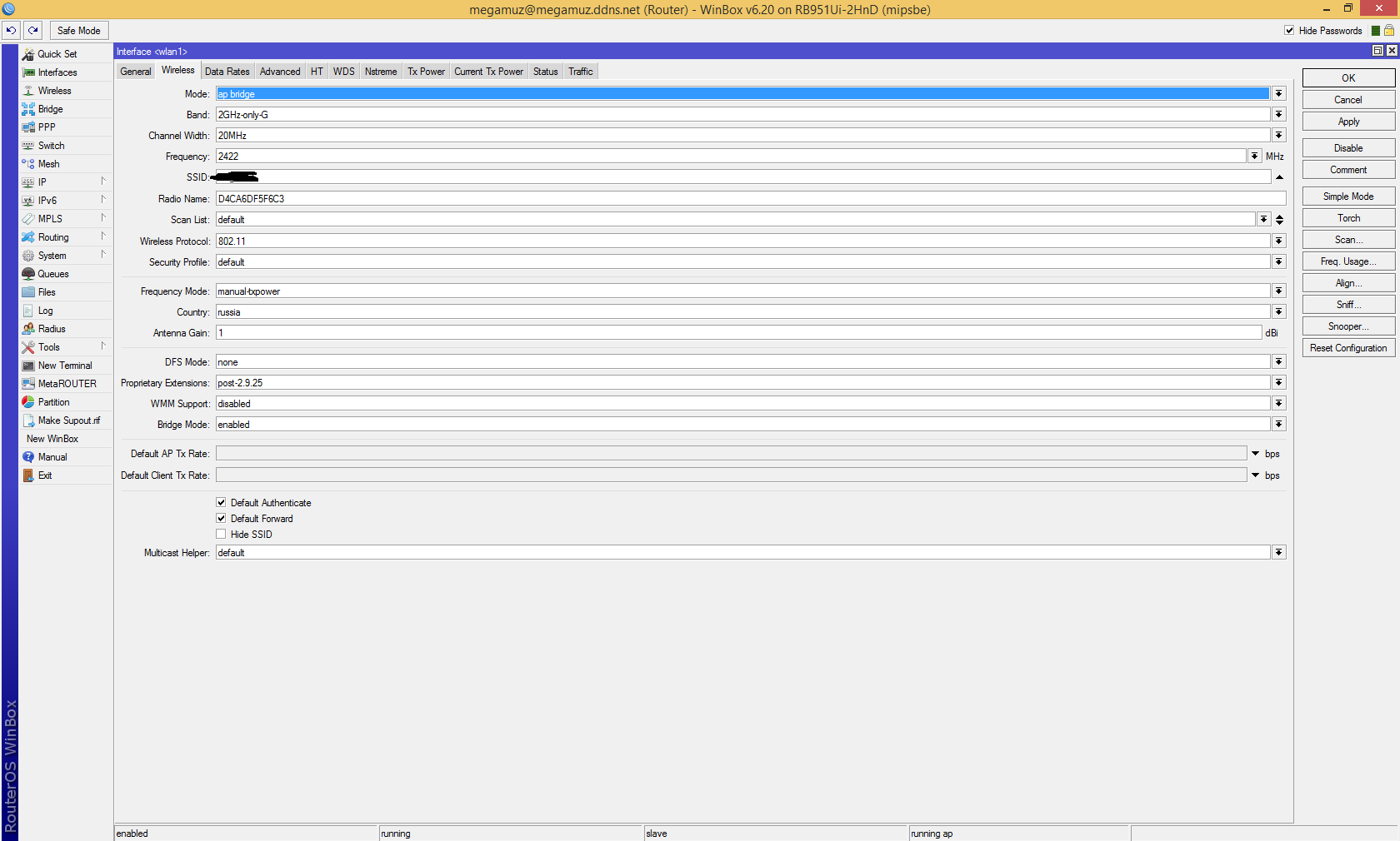 rb951ui-2hnd Wi Fi N network - Beginner Basics - MikroTik community forum