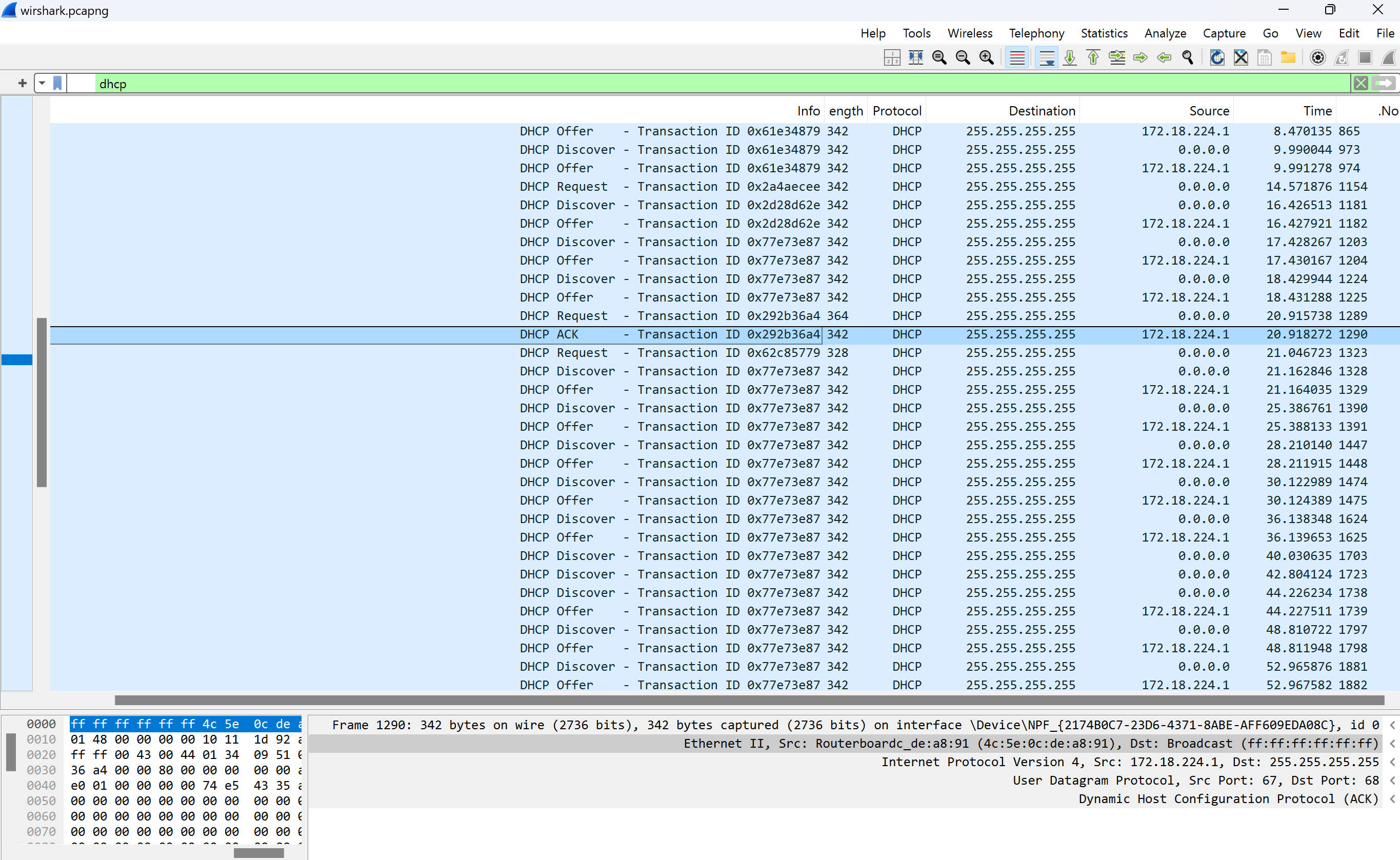 external dhcp delay on cap ac - Beginner Basics - MikroTik community forum