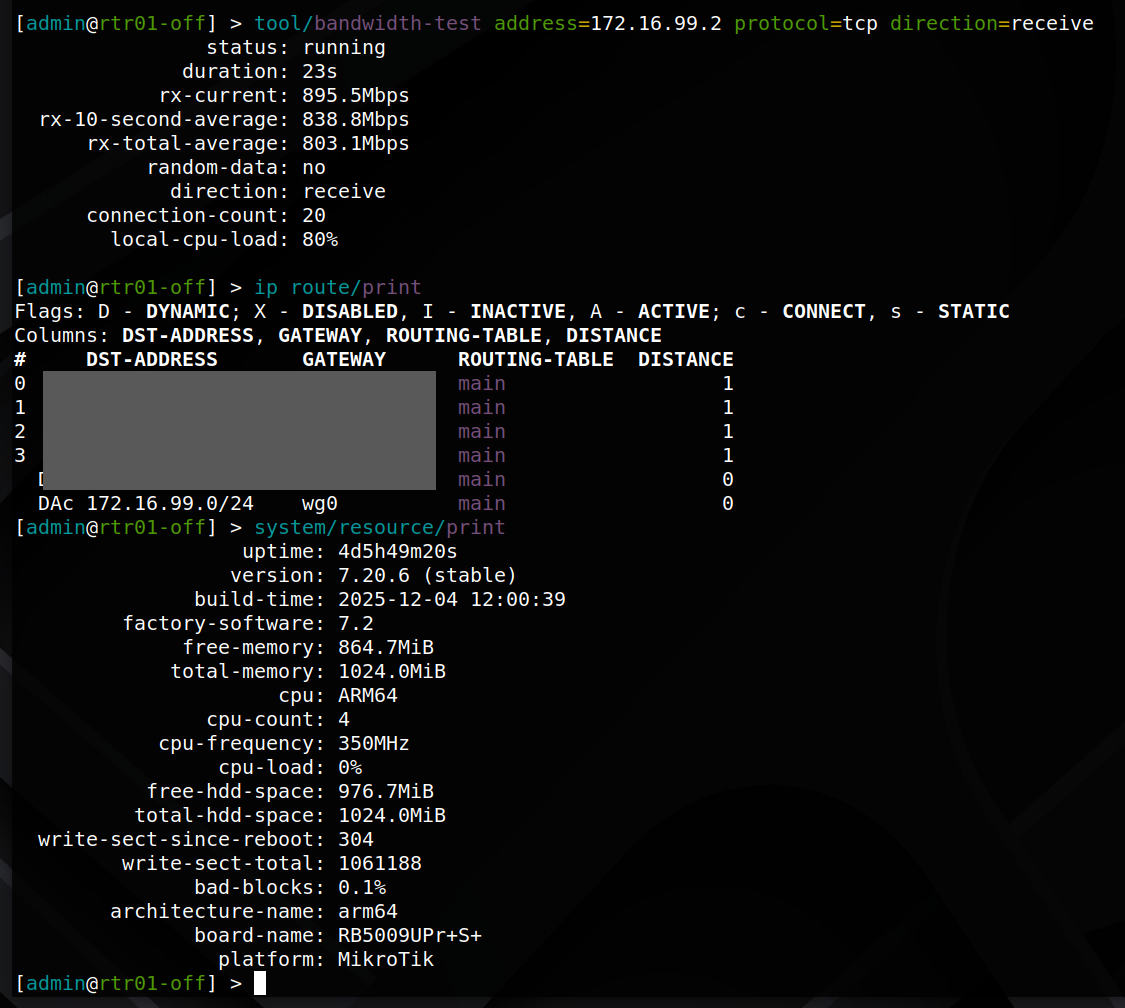 Wireguard Bandwidth Between Two Router OS Instances - Page 2 - General ...