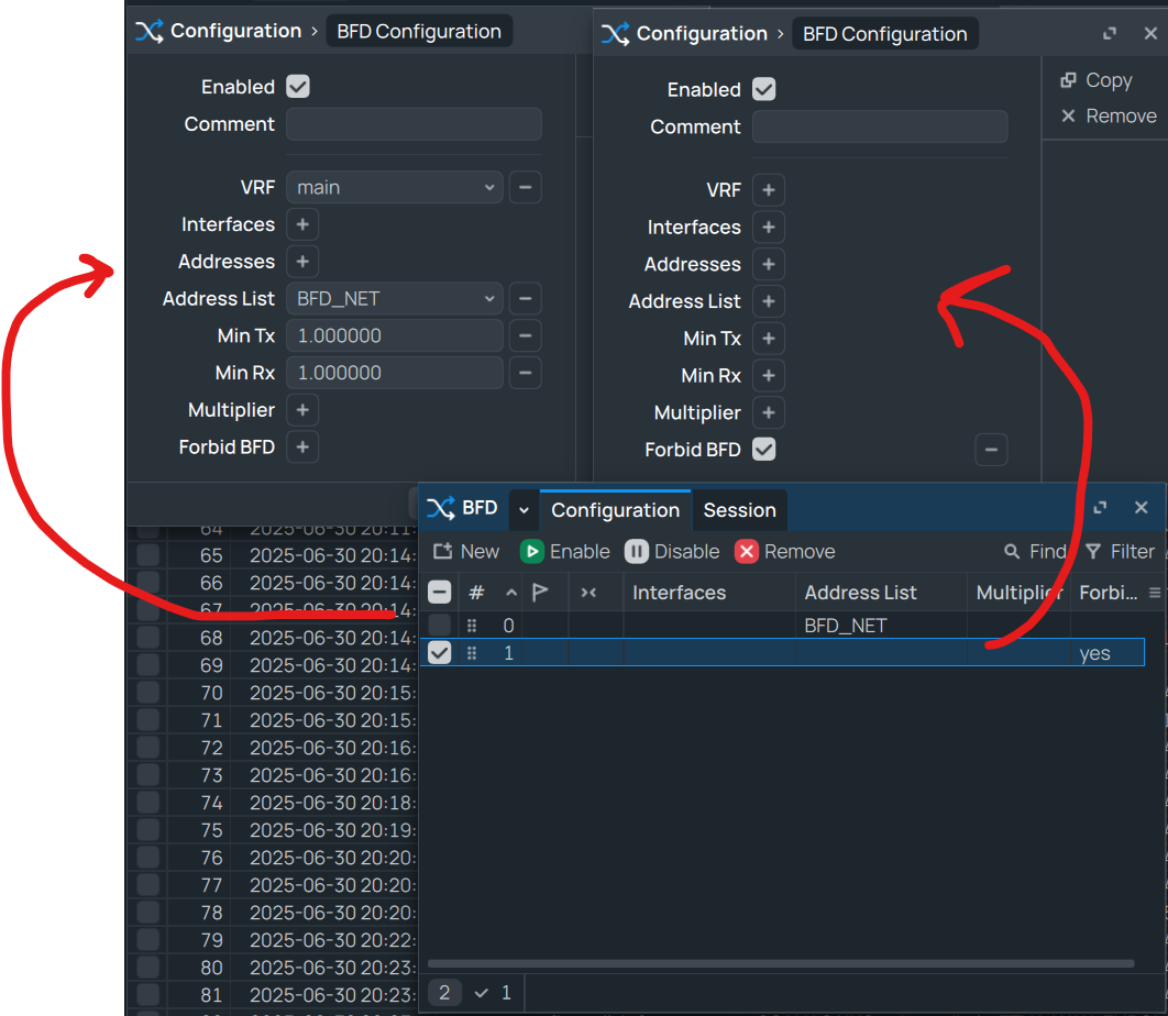 Bfd + bgp v7 issues - Forwarding Protocols - MikroTik community forum