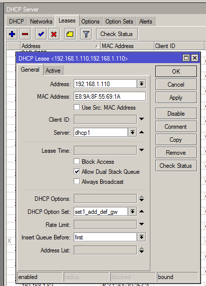 double gw mentioning in dhcp-server? How to use? - General - MikroTik community forum