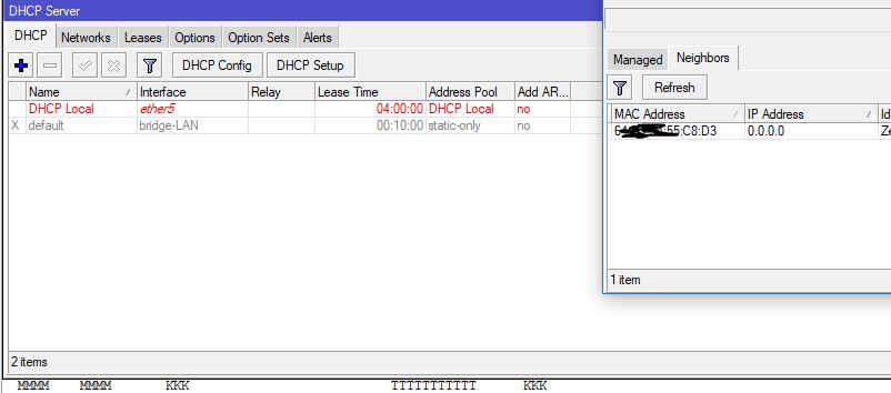 DHCP showing Red - Beginner Basics - MikroTik community forum
