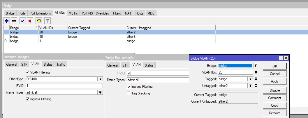 Bridge VLAN egress does not strip tag RB5009 7.1.1 - Beginner Basics ...