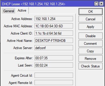 How to unreserve and MAC address on an IP? - Beginner Basics - MikroTik community forum