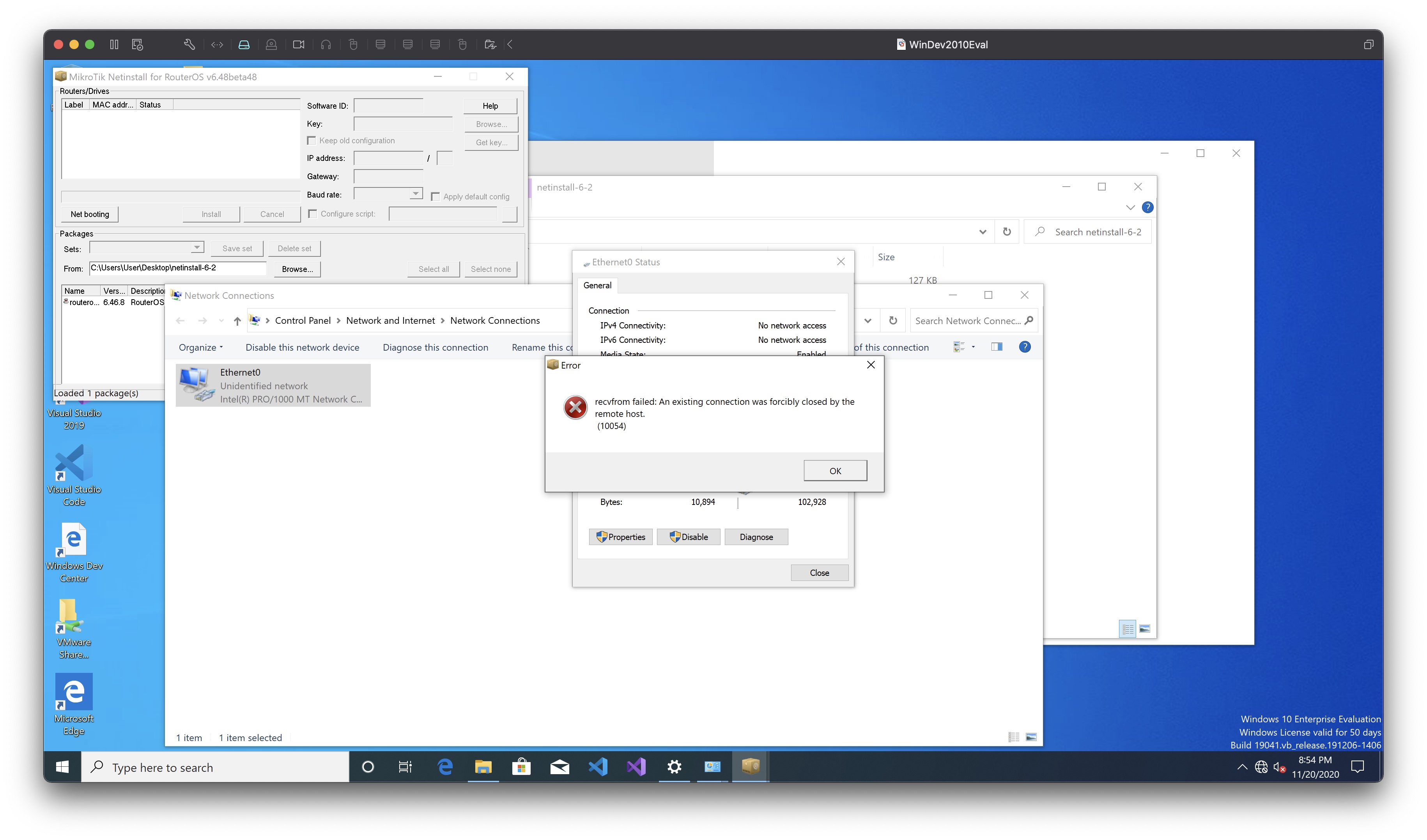 CRS312-4C-8XG reboot loop & windows netinstall failure - Beginner Basics - MikroTik community forum
