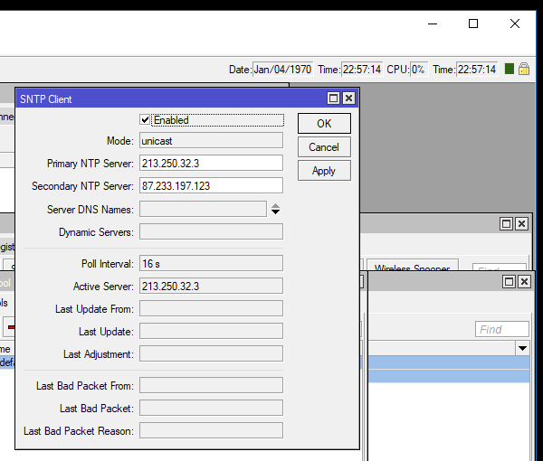 The time and date refuses to be set properly - General - MikroTik ...
