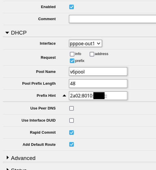 ipv6 ND /64 and PD /48 problems - Beginner Basics - MikroTik community forum