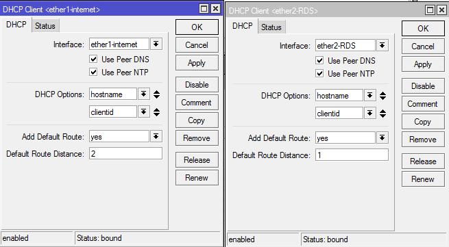 Dual WAN Failover with DHCP on WAN port. - General - MikroTik community ...