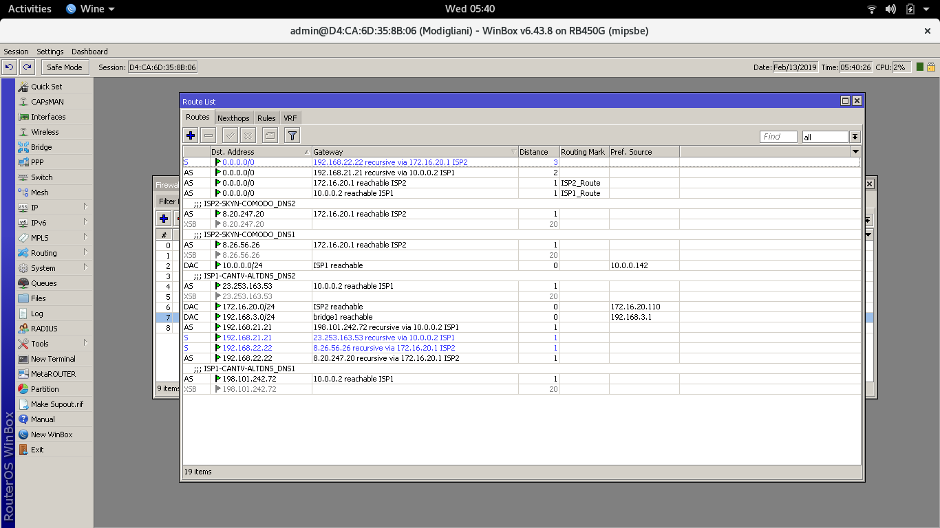 Failover with recursive routing stays on backup connection - Beginner Basics - MikroTik ...