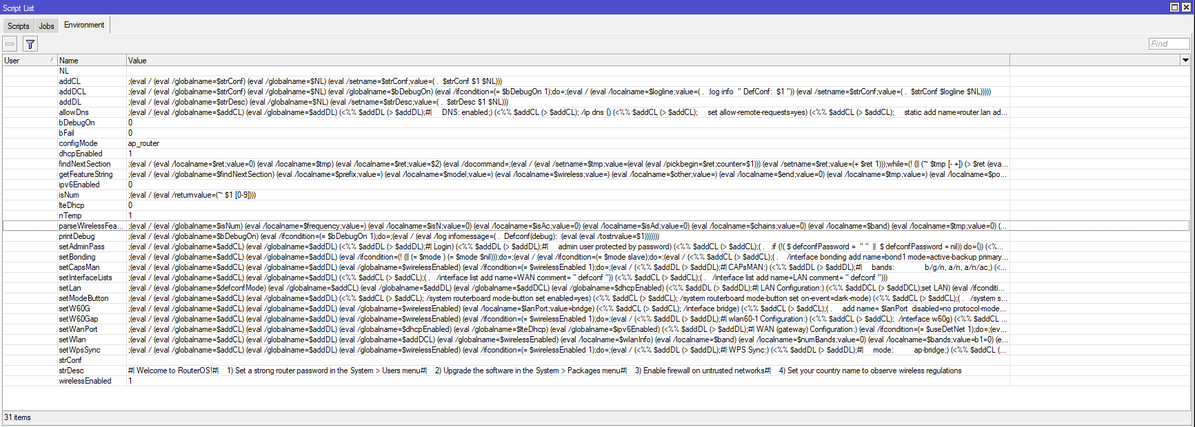 Script environment suspicious ! - General - MikroTik community forum