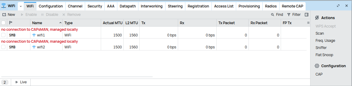 CAP configuration between hAP ax3 and wAP AC does not work - Wireless Networking - MikroTik ...