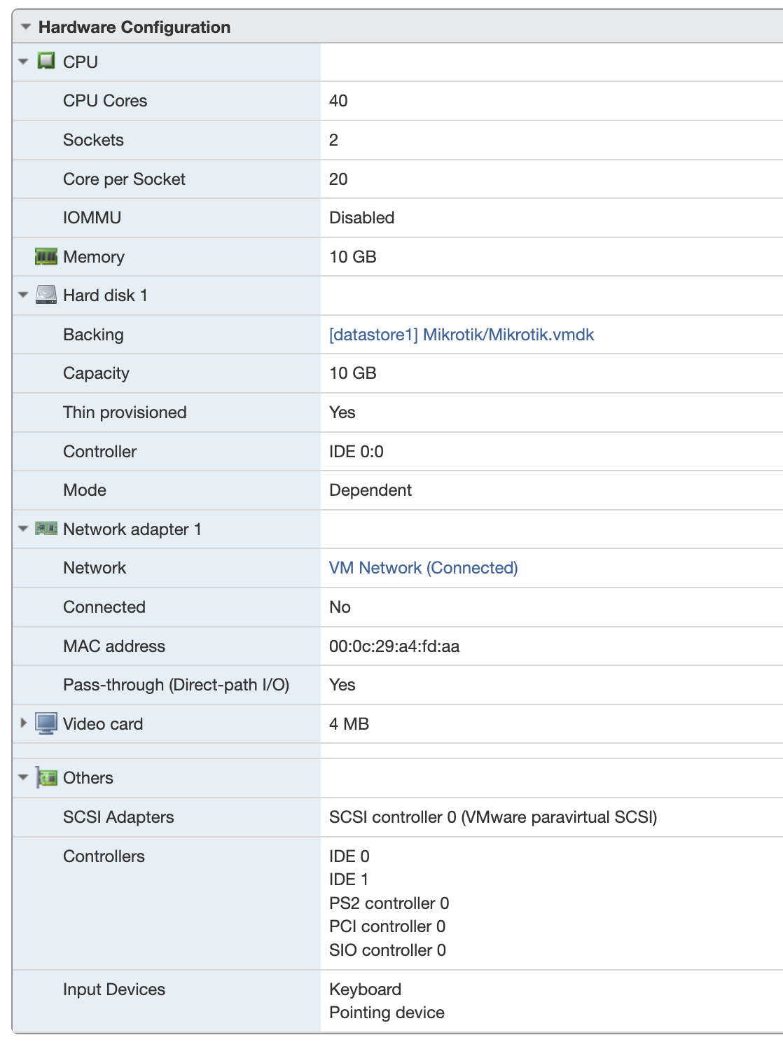 CHR Winbox ESXI 7 - Virtualization - MikroTik community forum