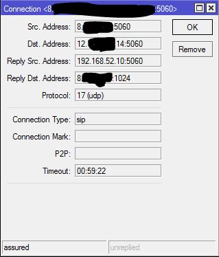 SIP Trunk won't connect. Possible port NAT gone wrong? - General - MikroTik community forum