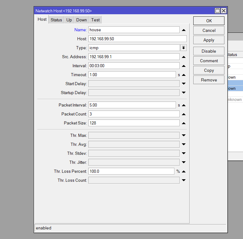 Netwatch wrong status - General - MikroTik community forum