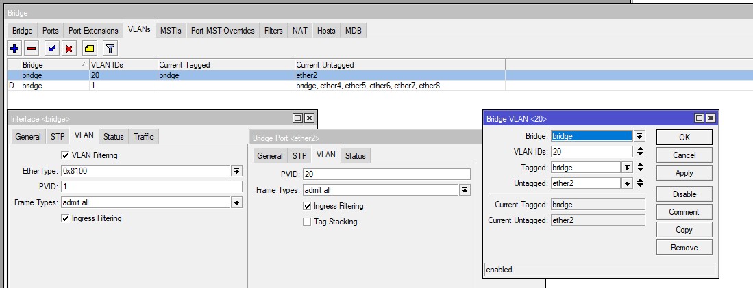 Bridge VLAN egress does not strip tag RB5009 7.1.1 - Beginner Basics ...
