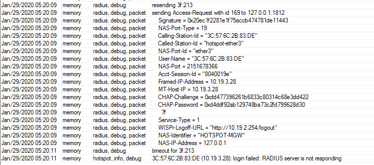 Hotspot Radius Was Working Suddenly Stopped Responding Wireless Networking Mikrotik