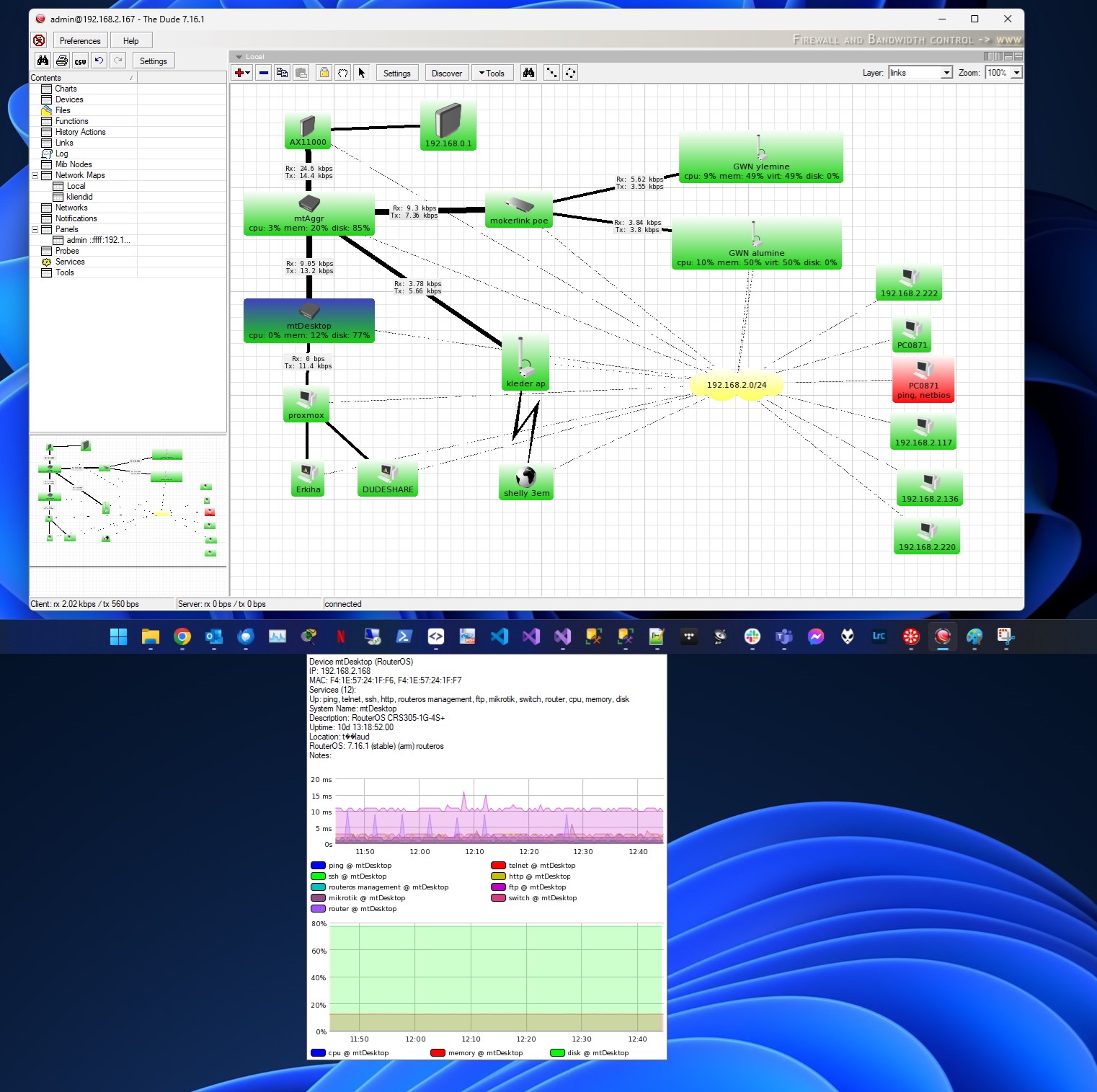 Dude client with multiple displays - The Dude - MikroTik community forum