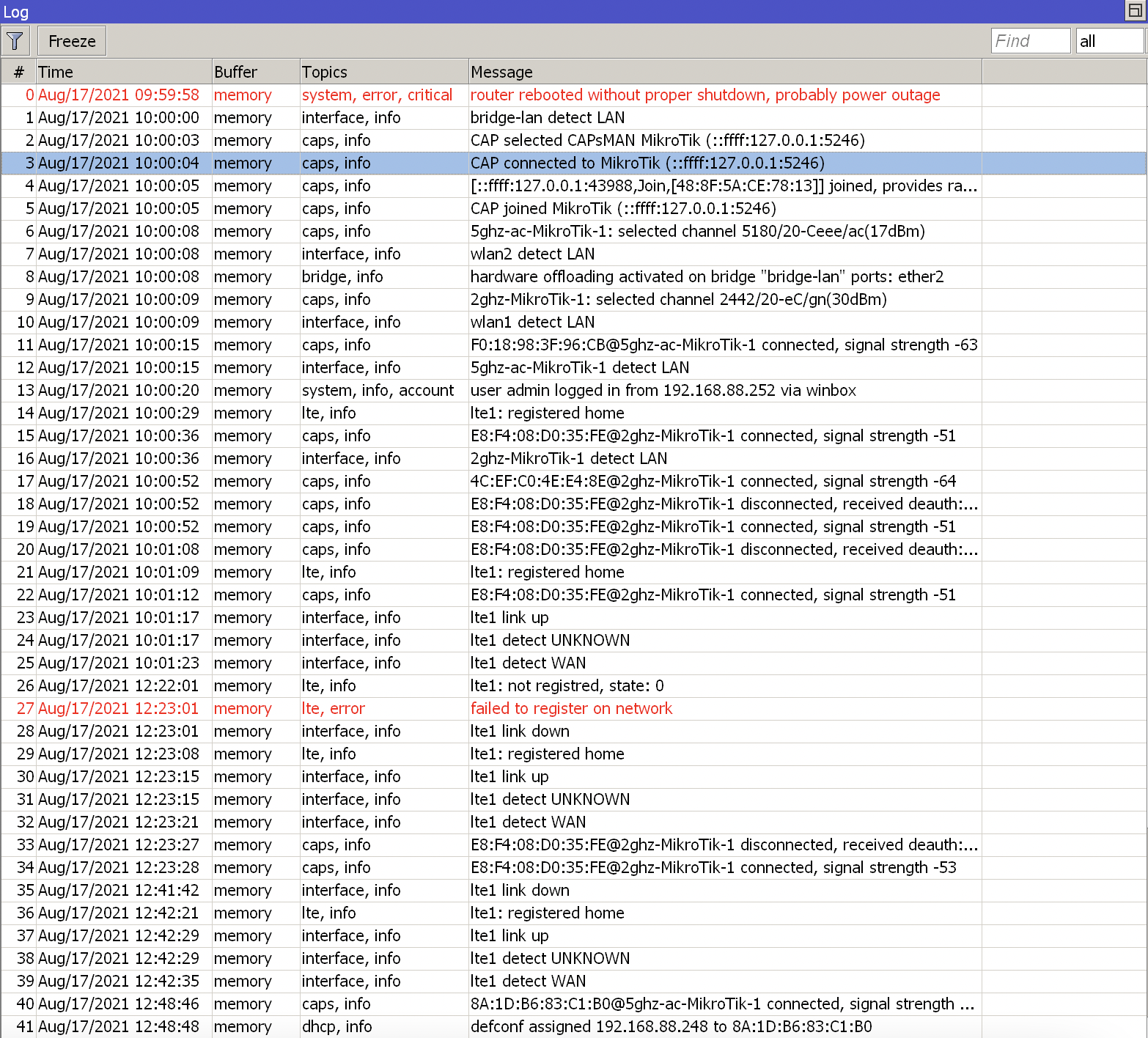 Mikrotik Audience LTE6 kit connection problem - MikroTik hardware general - MikroTik community forum
