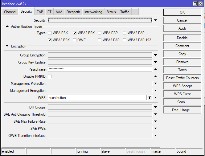 Connection dropped due to WPS (hAP ax3 rOS 7.8) - Wireless Networking - MikroTik community forum