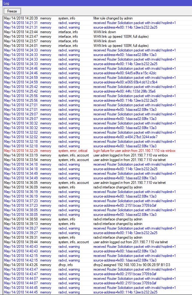 radvd, warning - General - MikroTik community forum