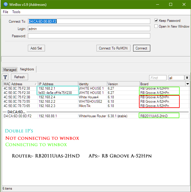 Winbox Connects to some Access Point And Not Others - Beginner Basics - MikroTik community forum